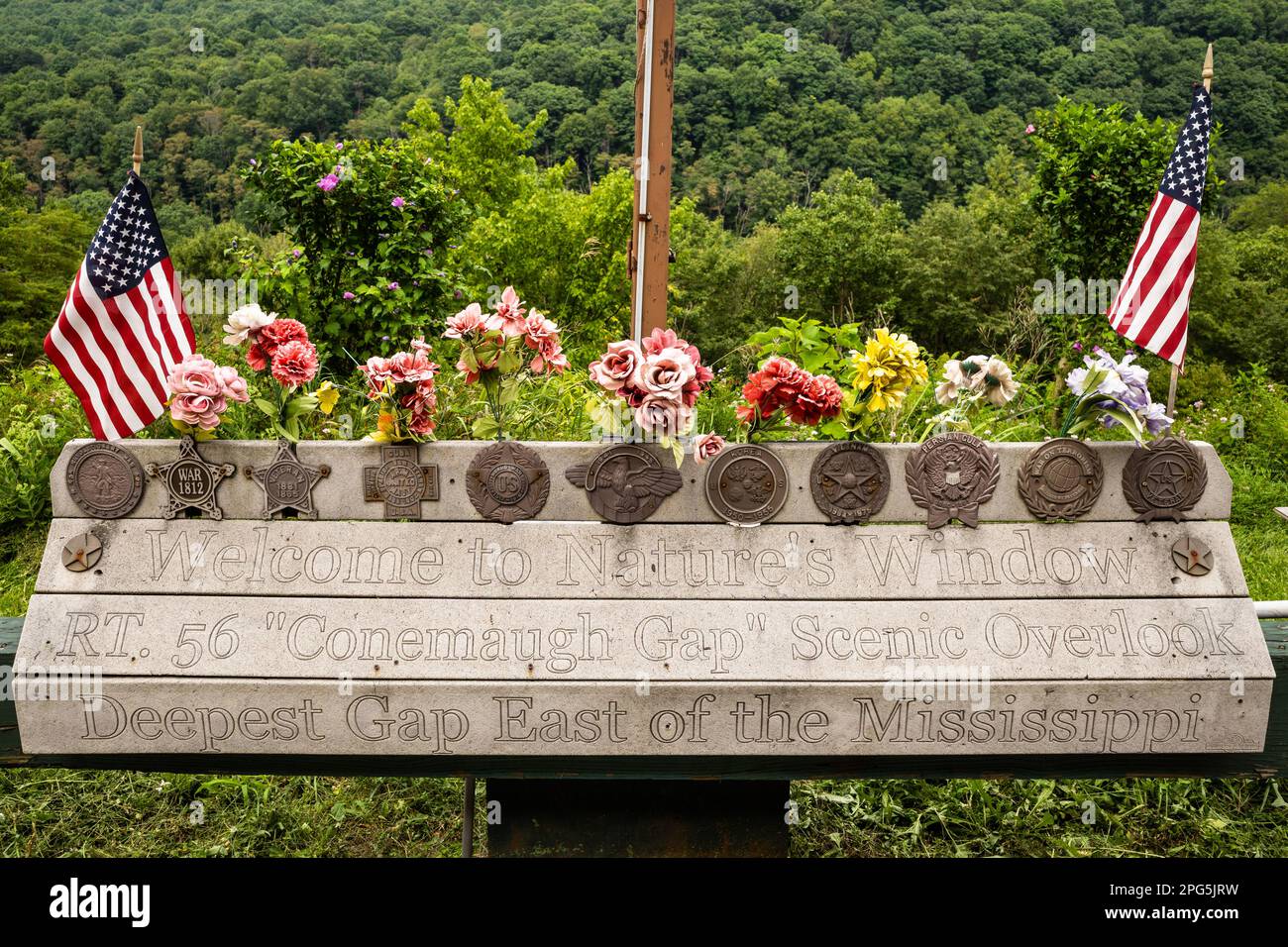 Nature's Window Conemaugh Gap Scenic Overlook is the deepest gap east ...