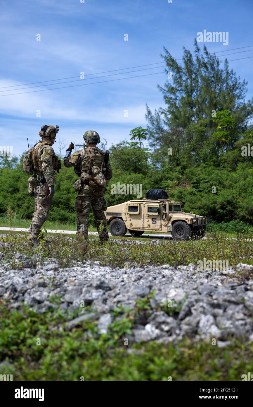 SANTA RITA, Guam (Feb. 28, 2023) Sailors assigned to Explosive Ordnance ...