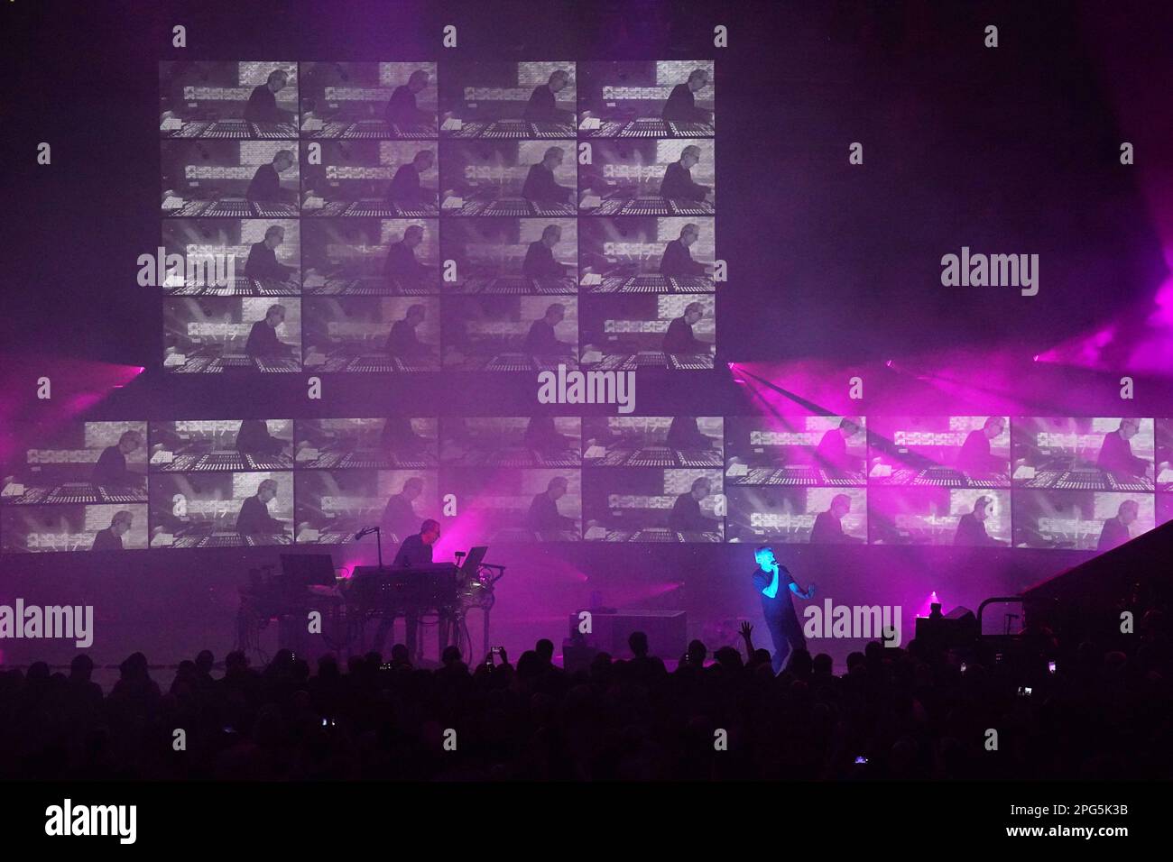 Underworld on stage during the Teenage Cancer Trust at the Royal Albert ...
