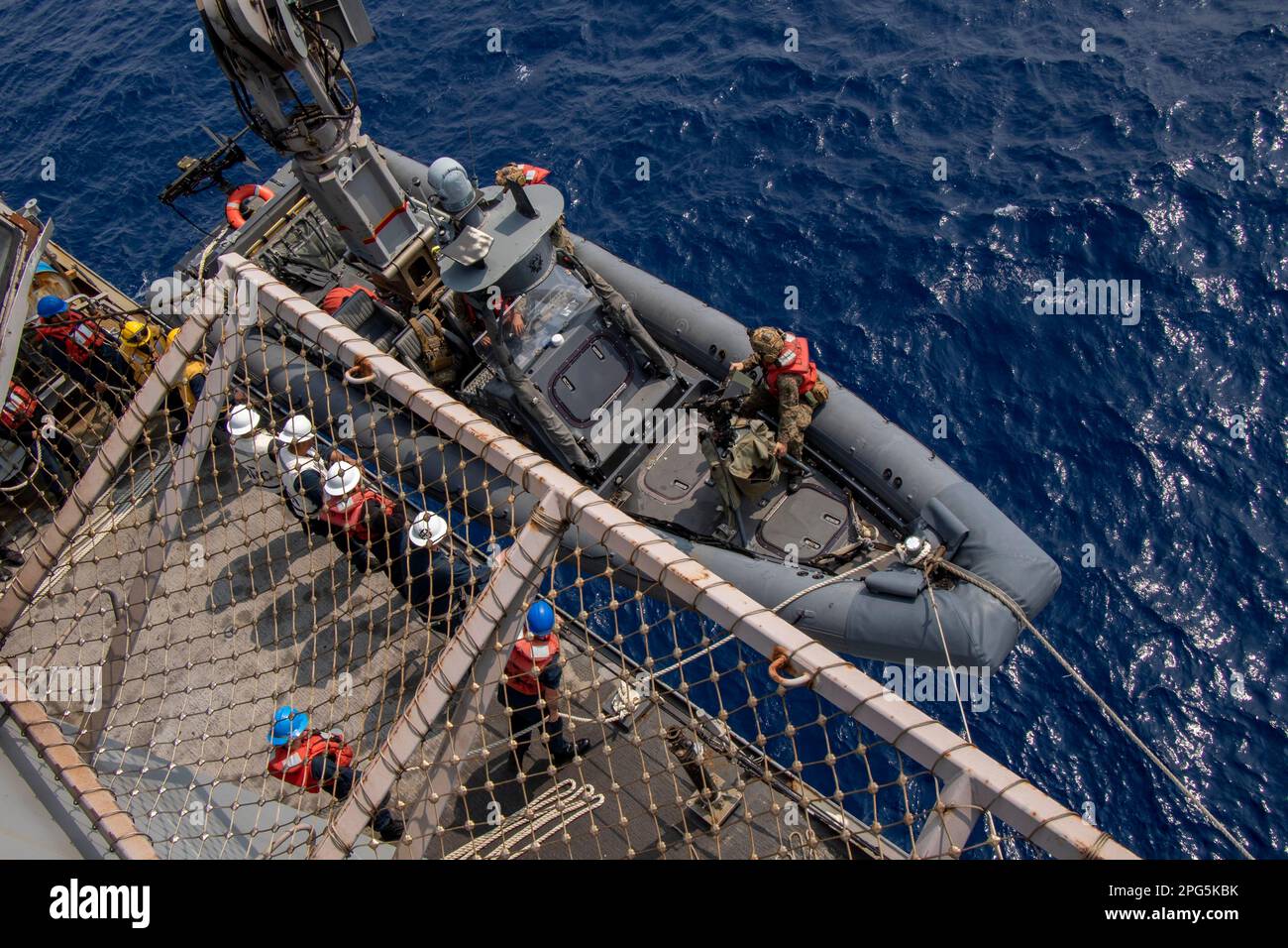 EAST CHINA SEA (March 18, 2023) – Sailors prepare to board an 11m rigid ...