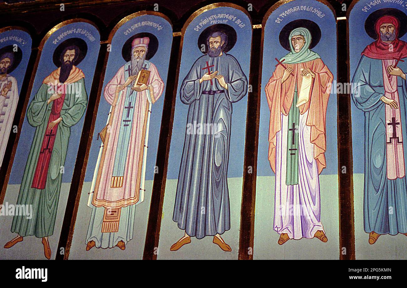 Brasov County, Romania, approx. 1999. The historical church of Sâmbăta ...