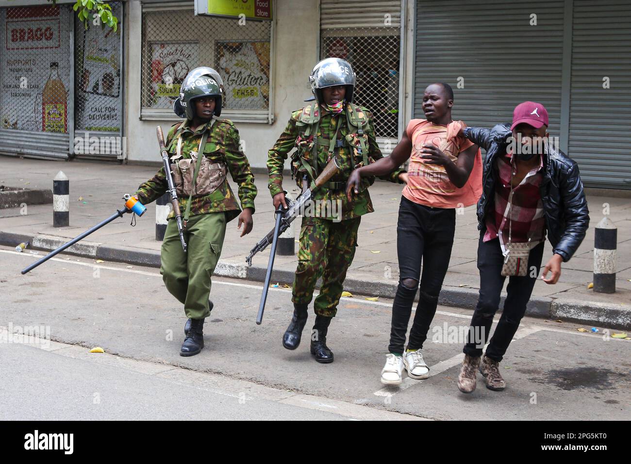 Nairobi, Kenya. 20th Mar, 2023. A supporter of Azimio La Umoja One ...