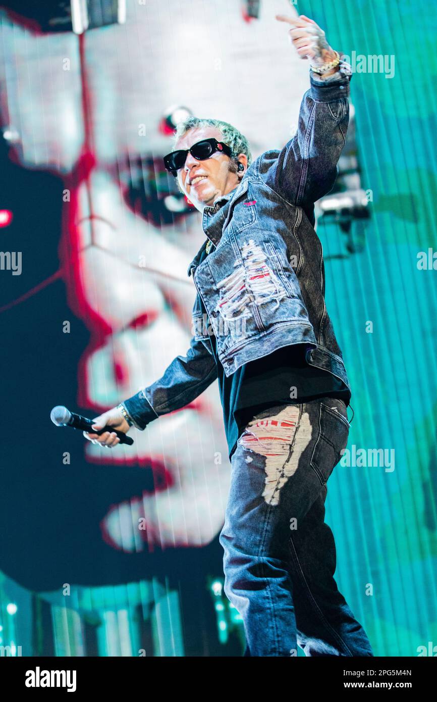 Milan Italy. 20 March 2023. The Italian rapper and actor Maurizio ...