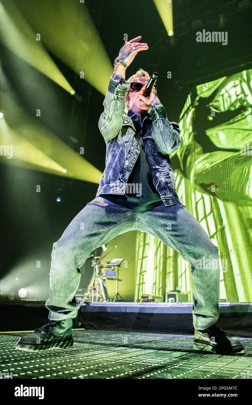 Milan Italy. 20 March 2023. The Italian rapper and actor Maurizio ...