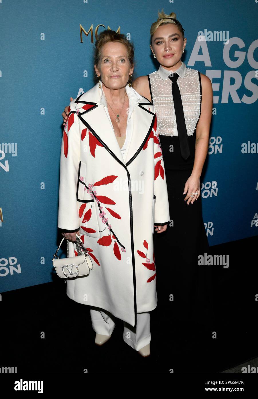 Florence Pugh, right, and her mother Deborah Mackin attend a special ...