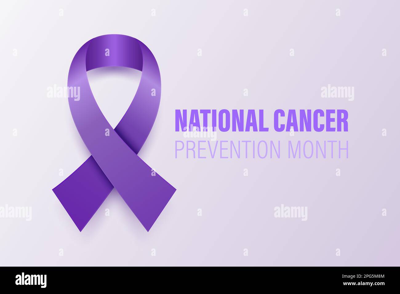 National Cancer Prevention Month Banner, Card, Placard with Vector 3d ...