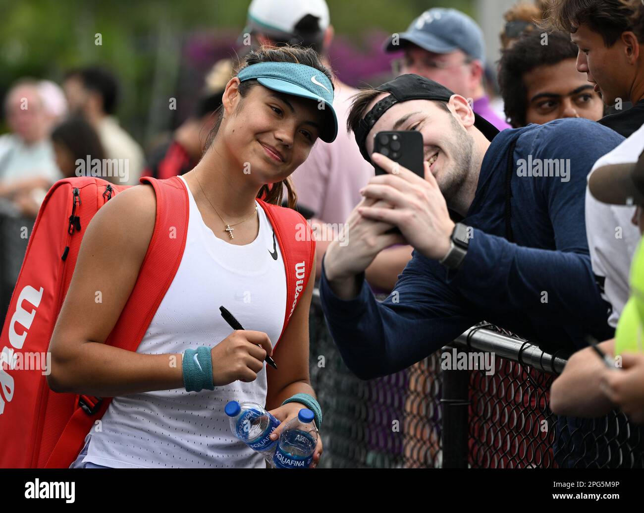 Miami Gardens FL, USA. 20th Mar, 2023. Emma Raducanu is seen on the ...
