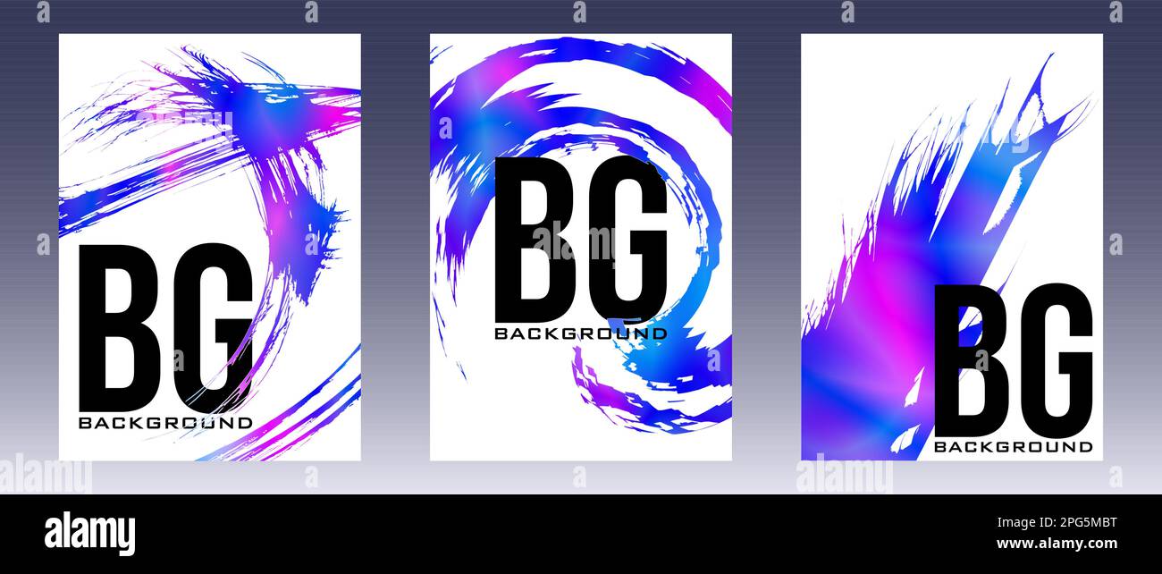 Set of abstract vertical poster templates with versicolor splashes ...