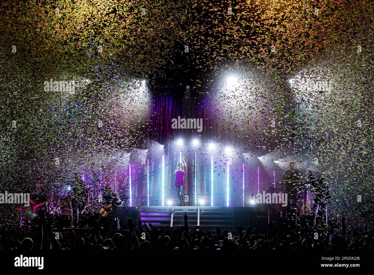 BRIGHTON, ENGLAND: Carly Rae Jepsen performs on stage at the Brighton ...