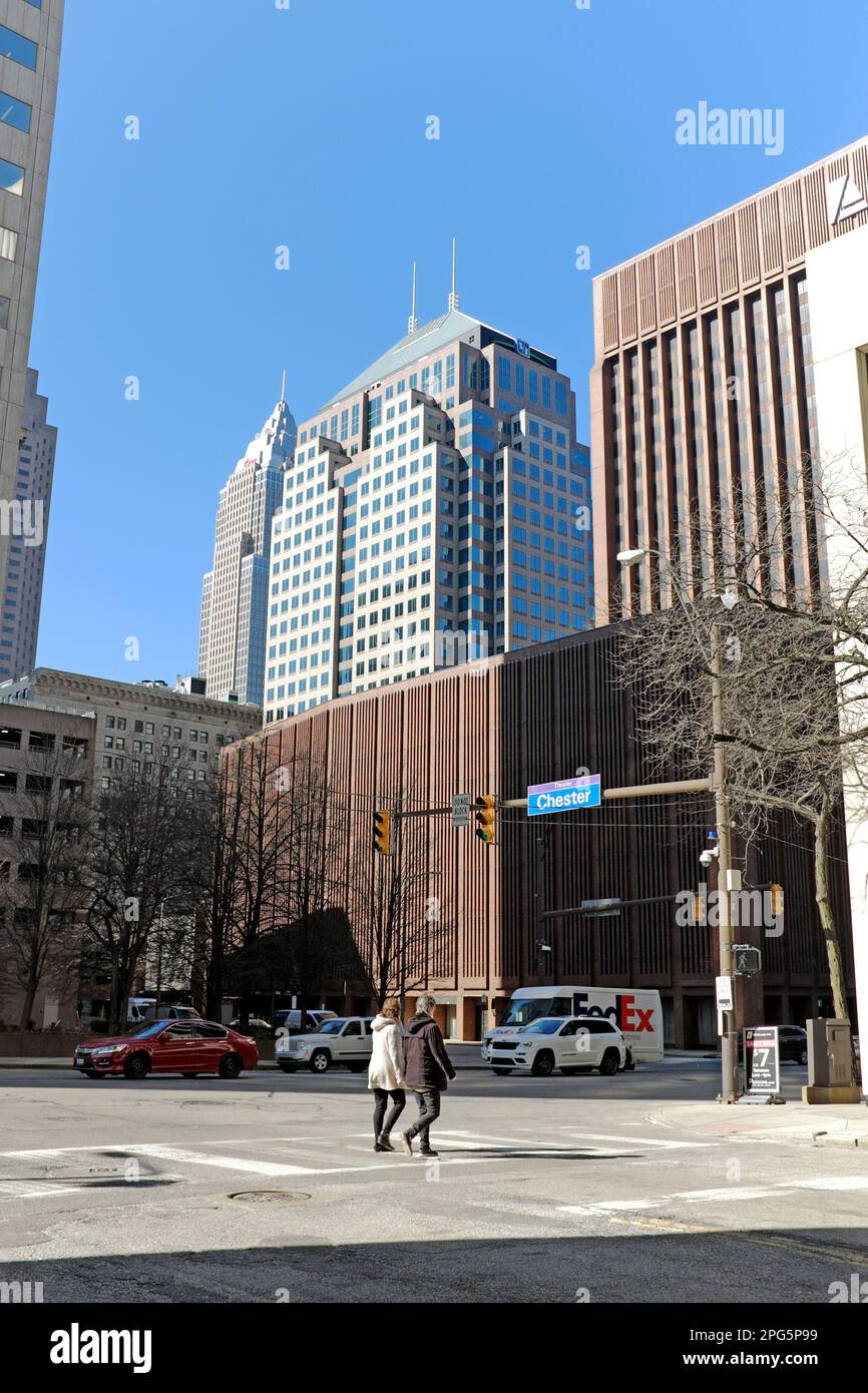 Cleveland street pedestrians hi-res stock photography and images - Alamy