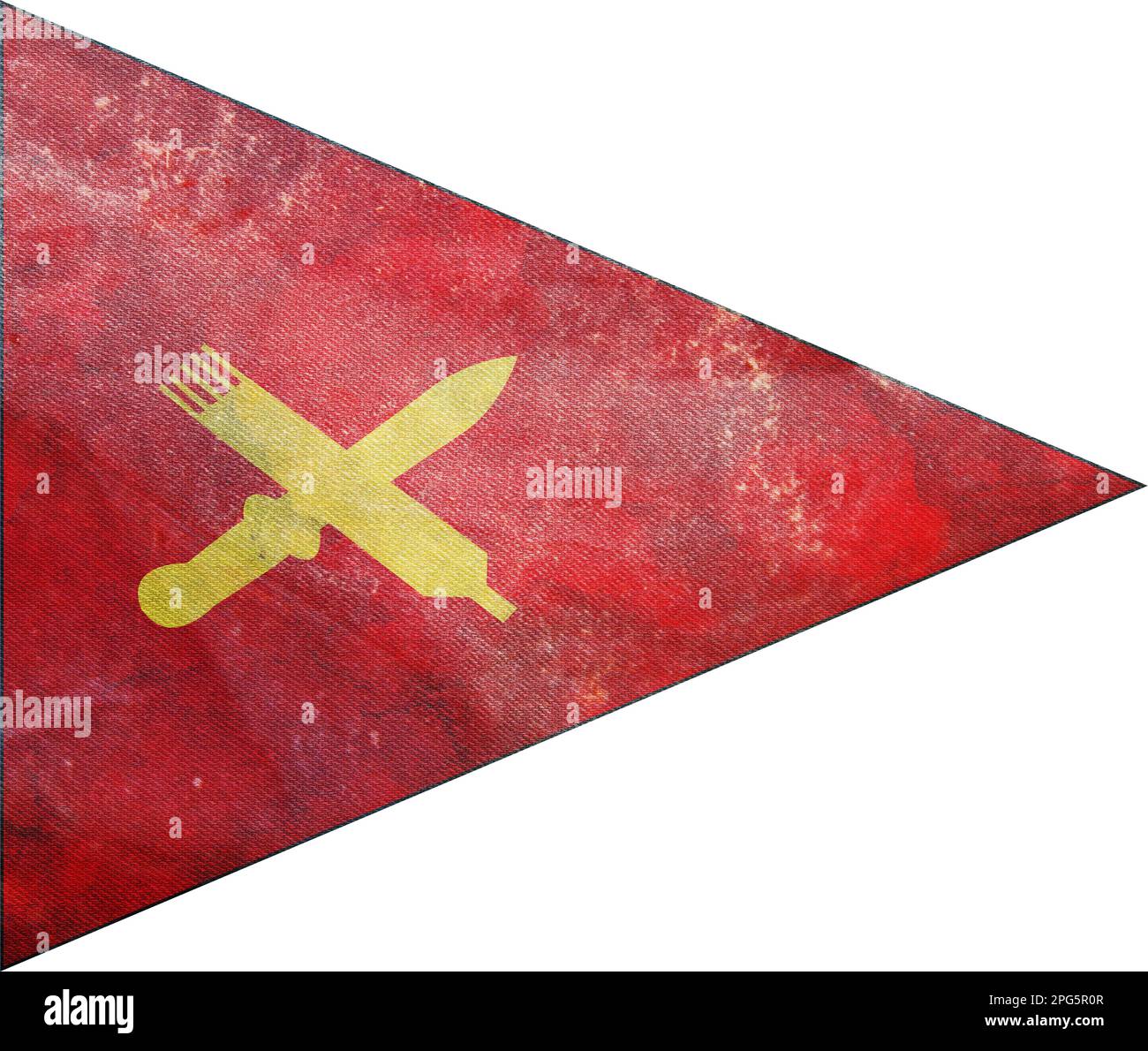 Top view of retro flag Brigade Support Troops Command Turkey with ...