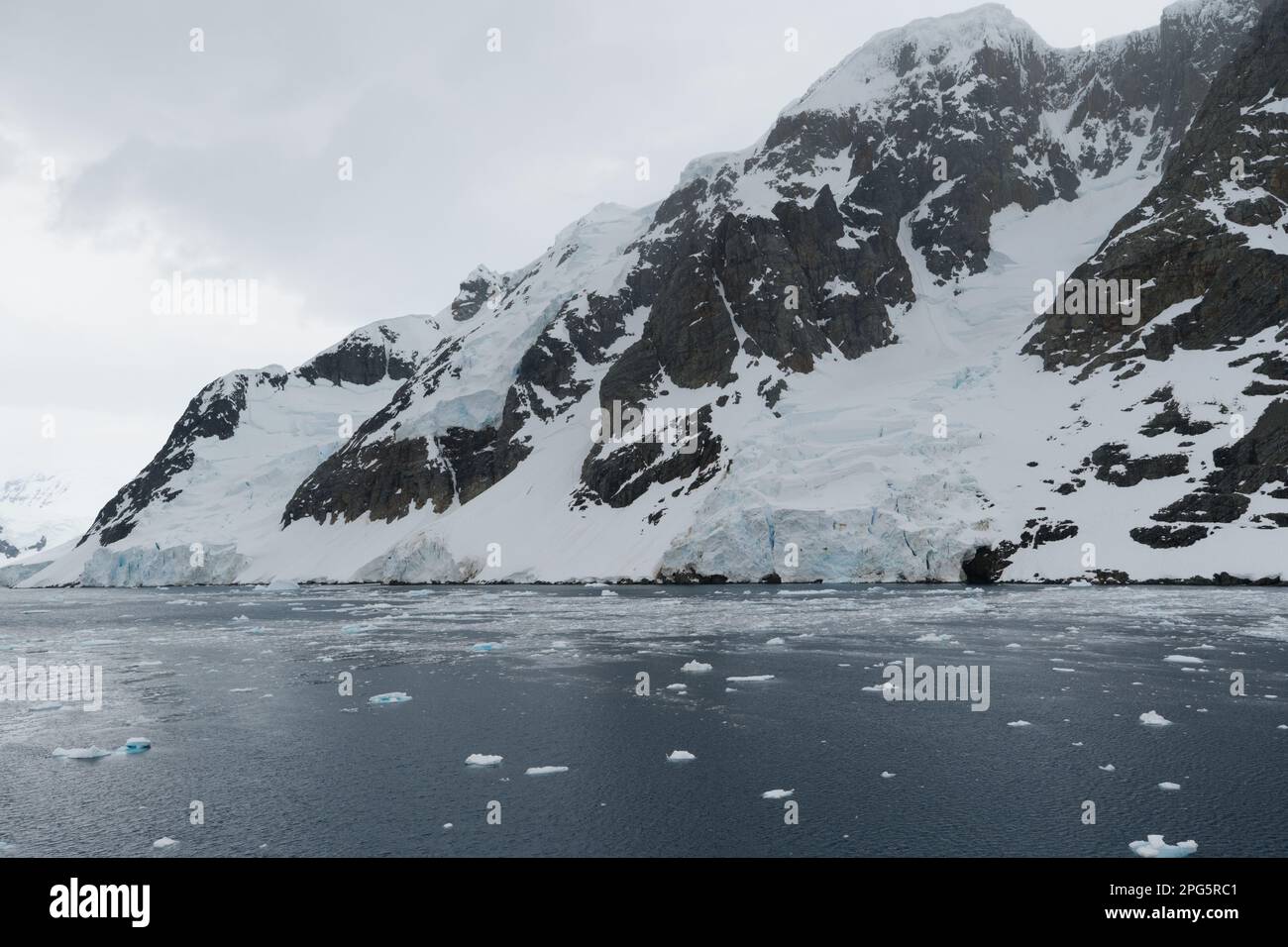 Passing through the narrow Lemaire Channel in Antarctica on a cruise ...