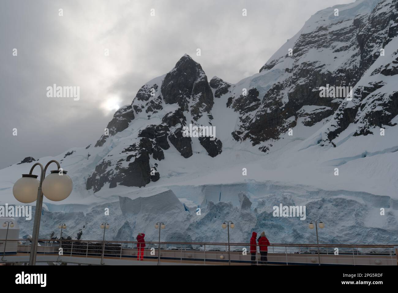 Passing through the narrow Lemaire Channel in Antarctica on a cruise ...