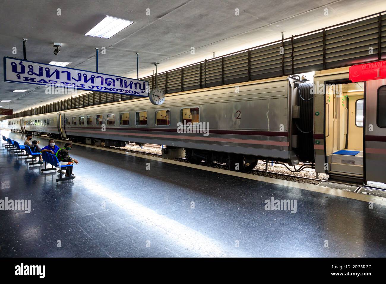 Hat Yai, Thailand - January 31, 2023: Exterior boarding platform of the ...