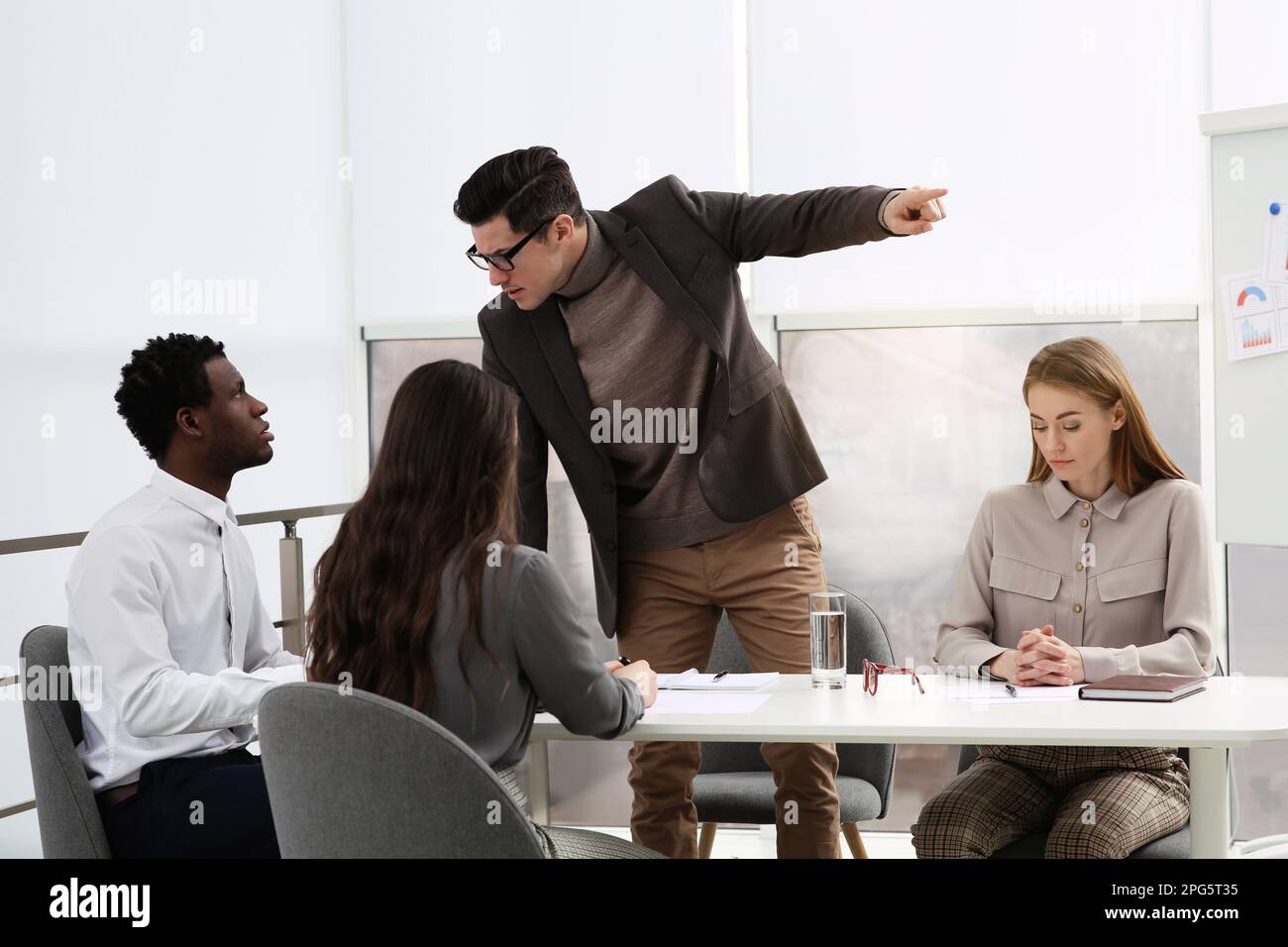 African American man suffering from racial discrimination at work Stock ...