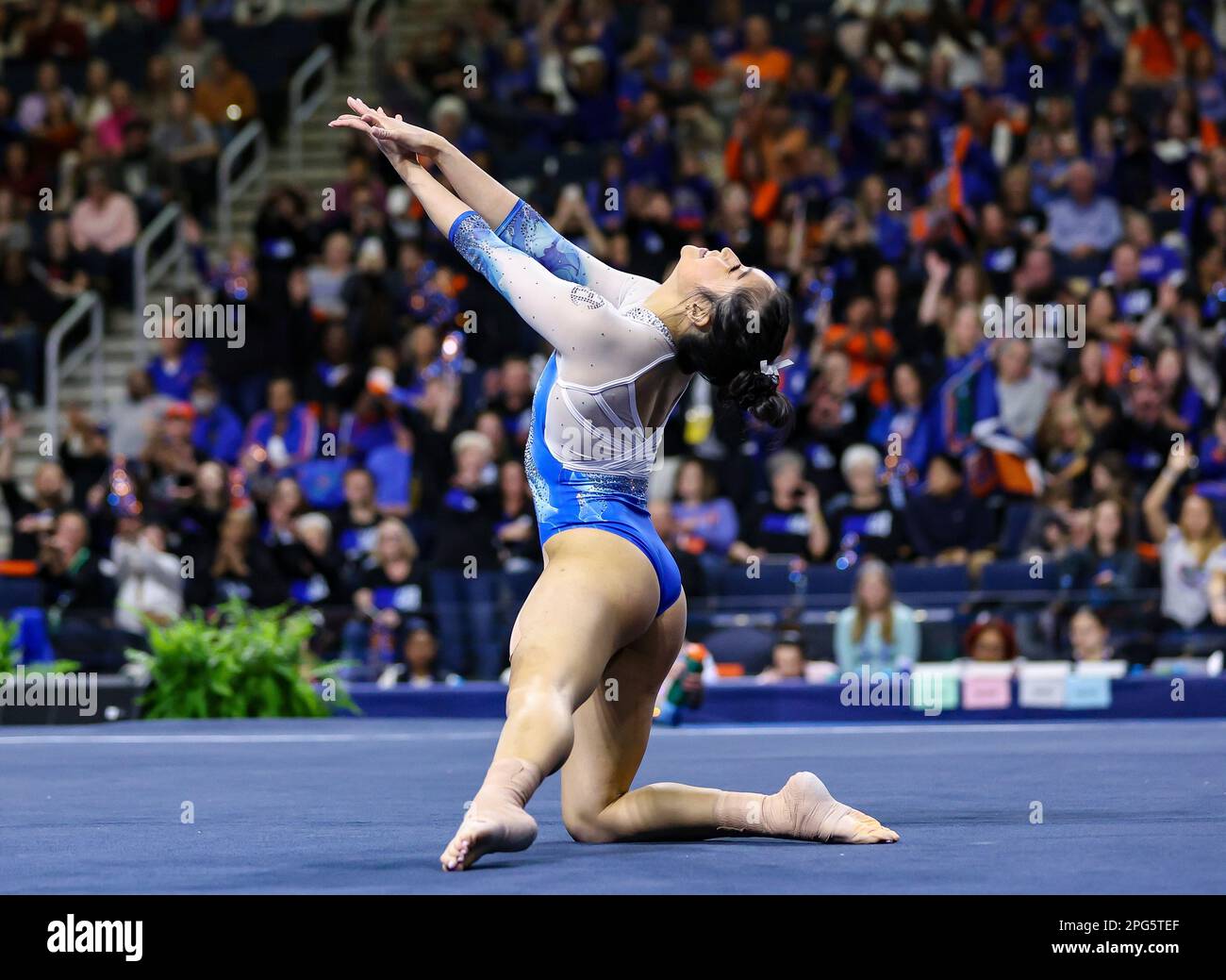 March 18, 2023: Florida's Victoria Nguyen finishes her floor routine ...