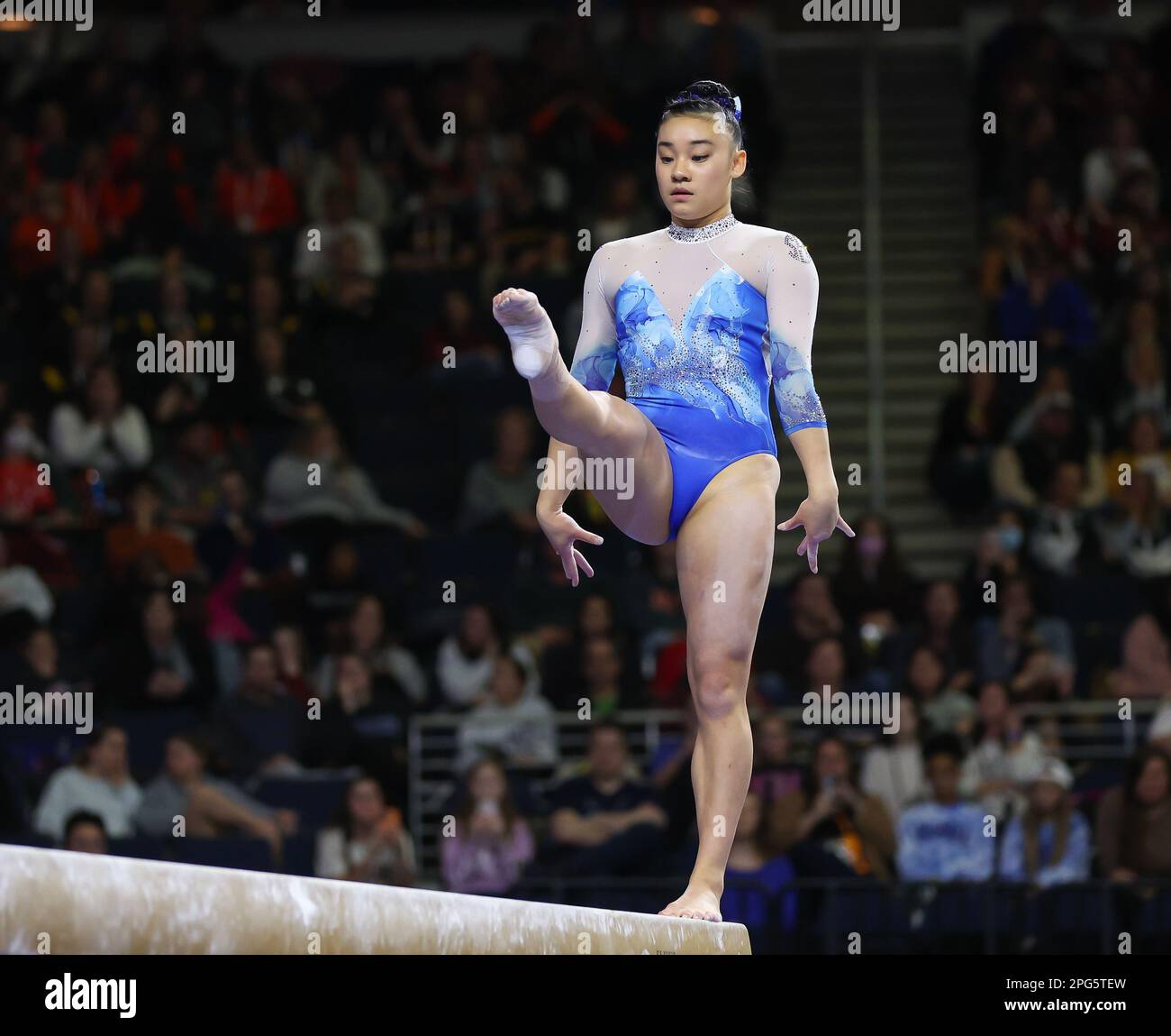 March 18, 2023: Florida's Leanne Wong competes on the balance beam ...