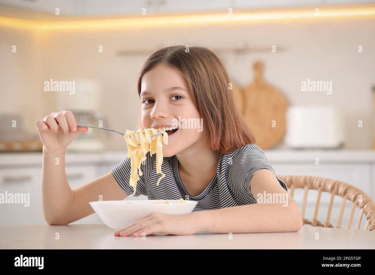 Happy preteen girl in hi-res stock photography and images - Alamy