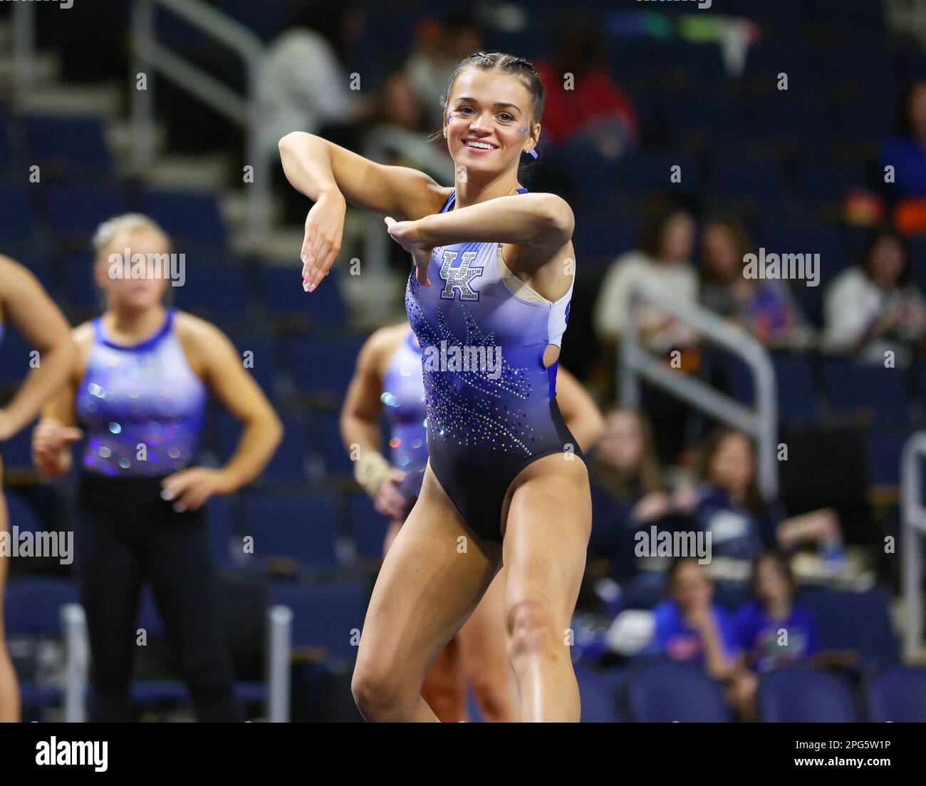 March 18, 2023: Kentucky's Makenzie Wilson practices her floor routine ...