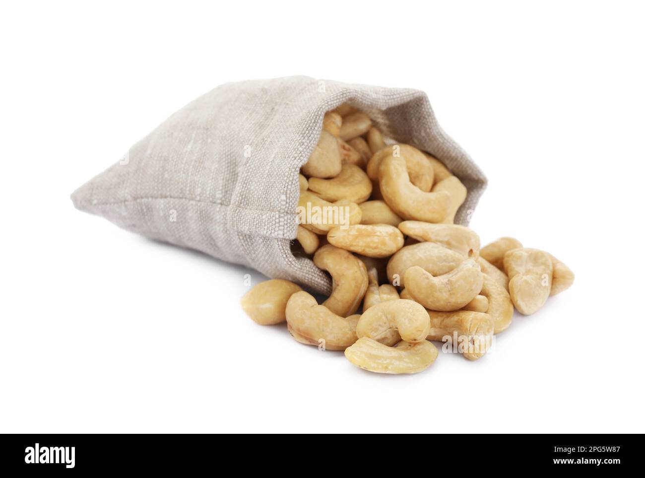 Sack tasty cashew nuts Cut Out Stock Images & Pictures - Alamy