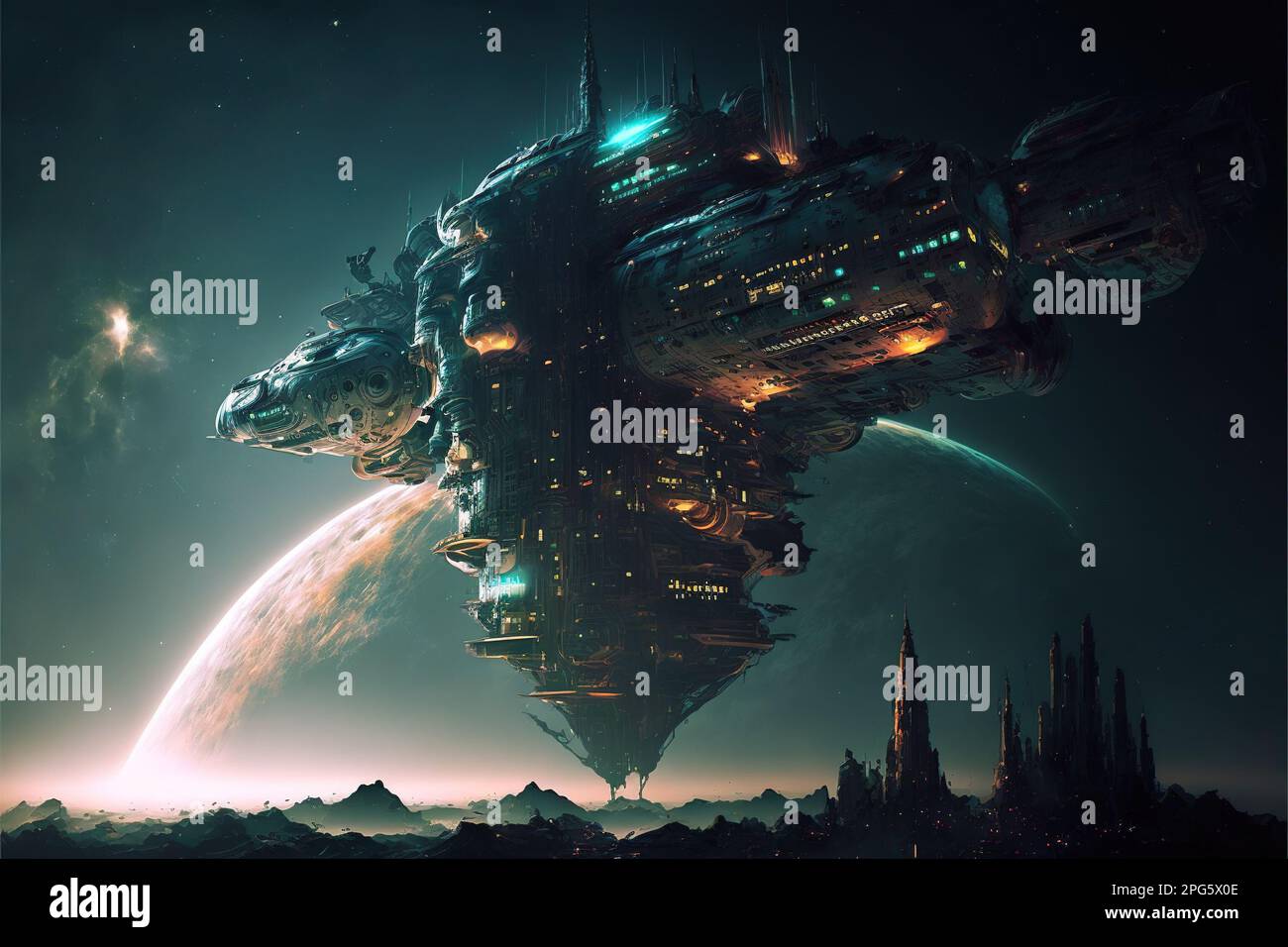 Futuristic fortress hi-res stock photography and images - Alamy