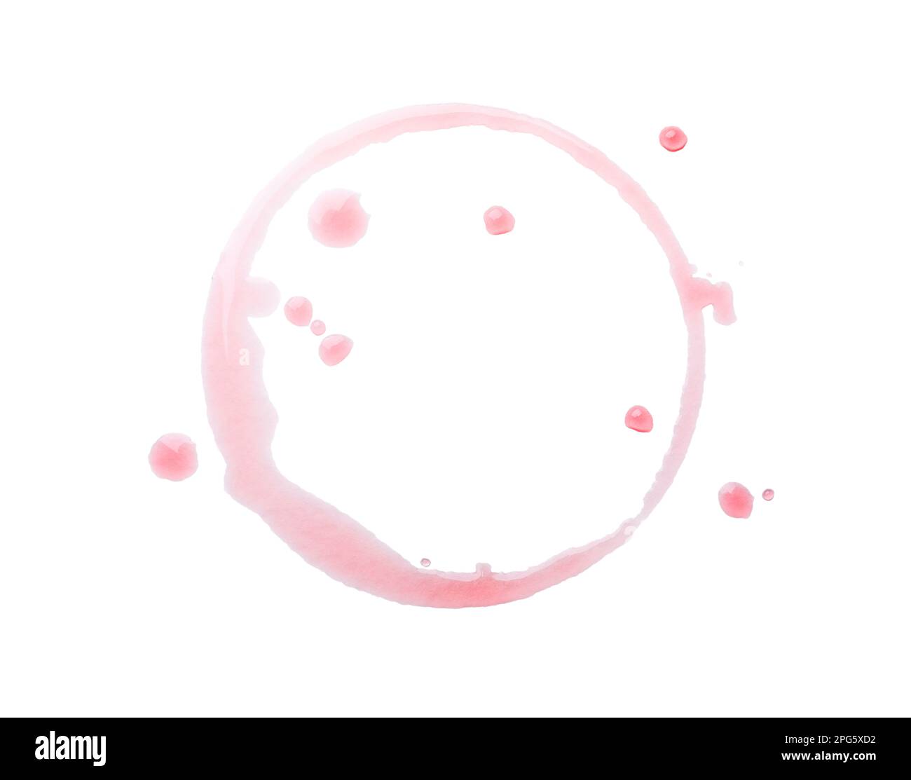 Wine ring and drops on white background, top view Stock Photo - Alamy