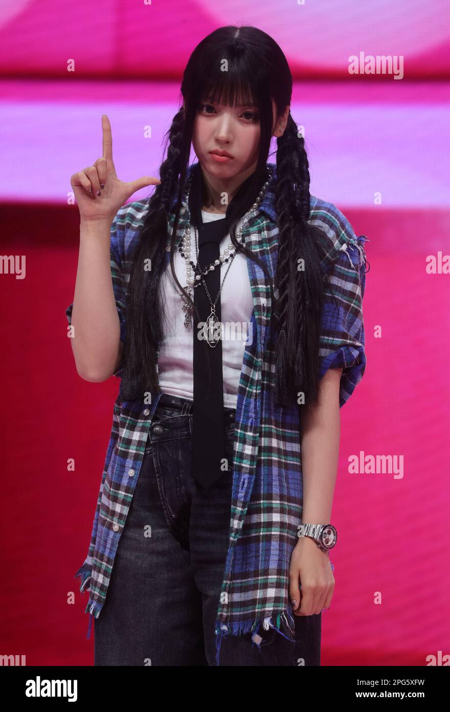 21st Mar, 2023. S. Korean girl group NMIXX Jiwoo, a member of South ...