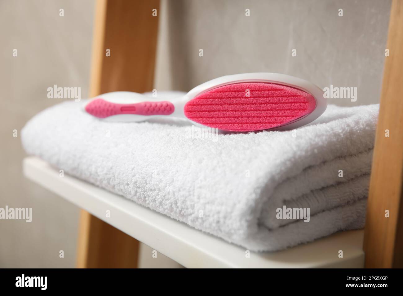 Folded towel on stone hi-res stock photography and images - Alamy