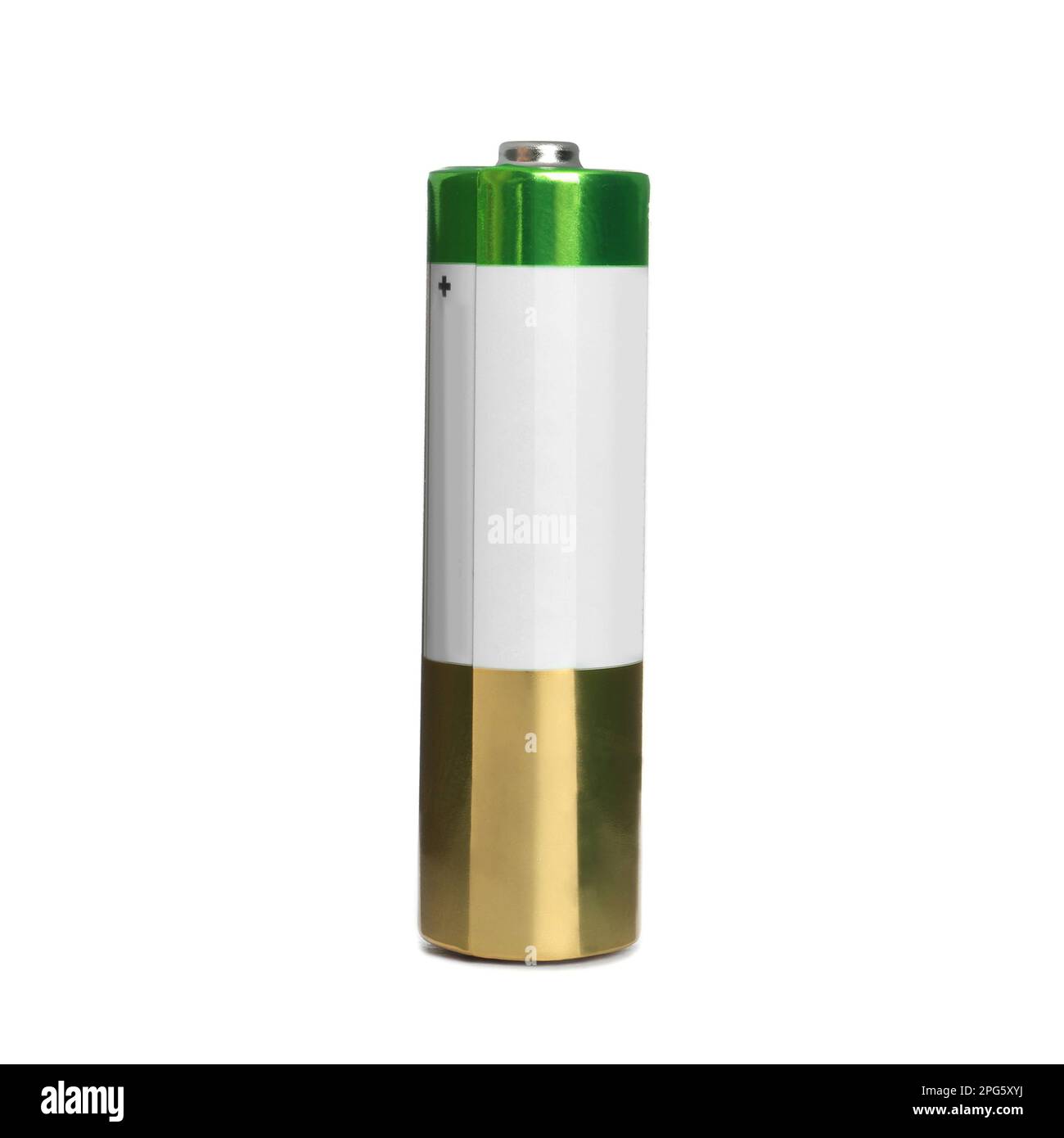 New AA battery isolated on white. Dry cell Stock Photo - Alamy