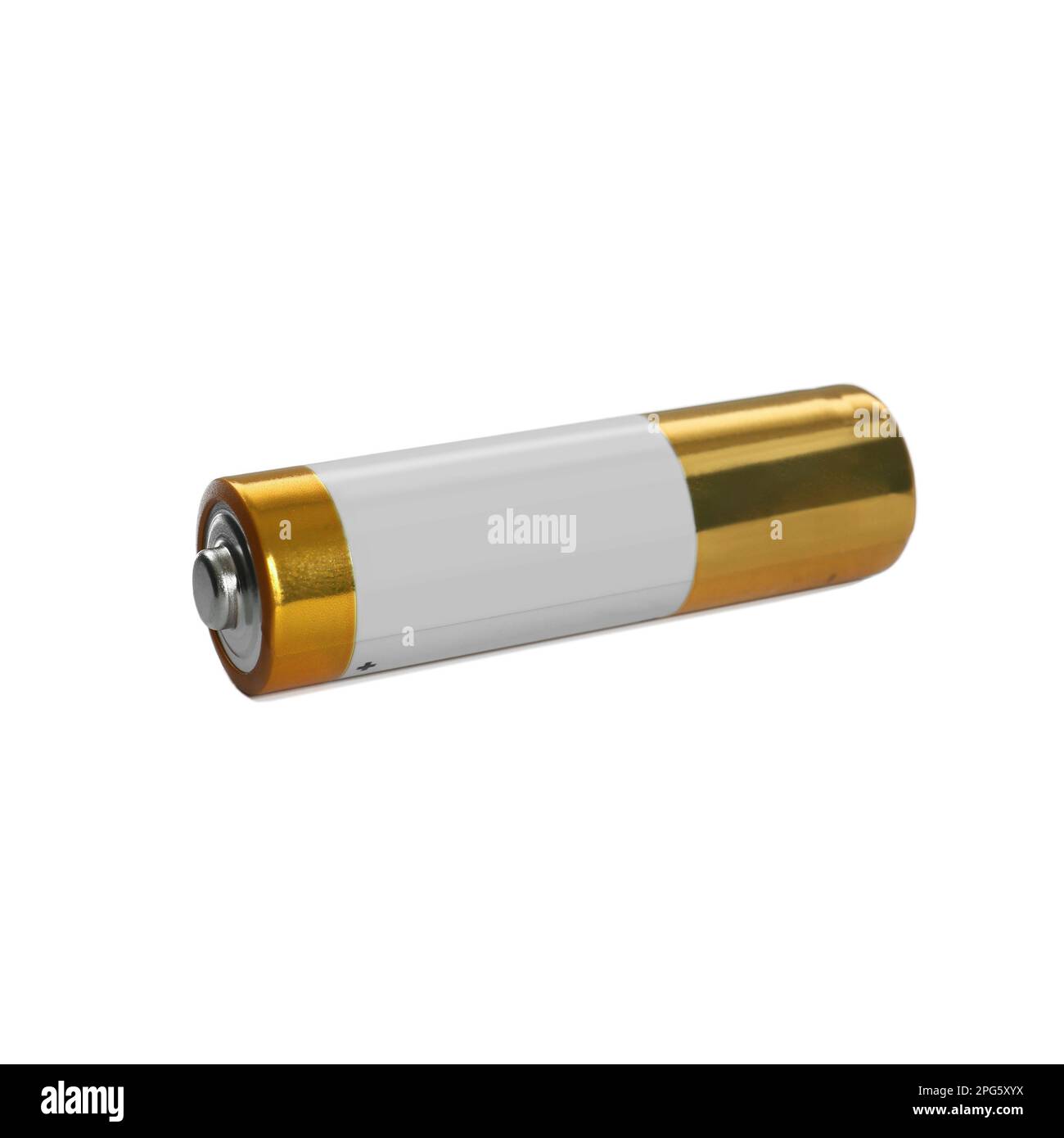 New AA battery isolated on white. Dry cell Stock Photo - Alamy