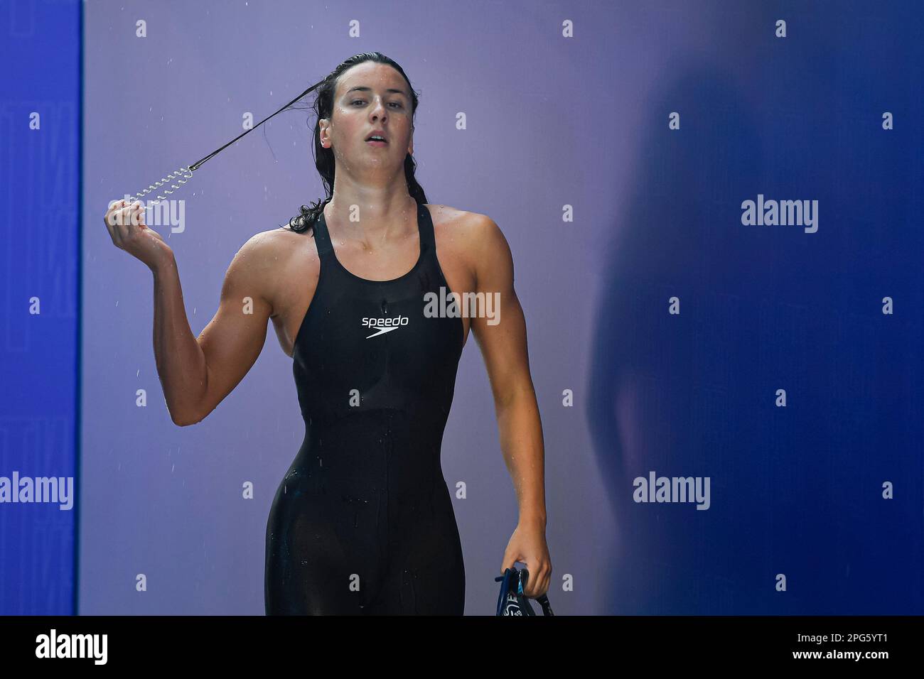 Cyrielle Duhamel during a new swimming competition, the Giant Open on ...