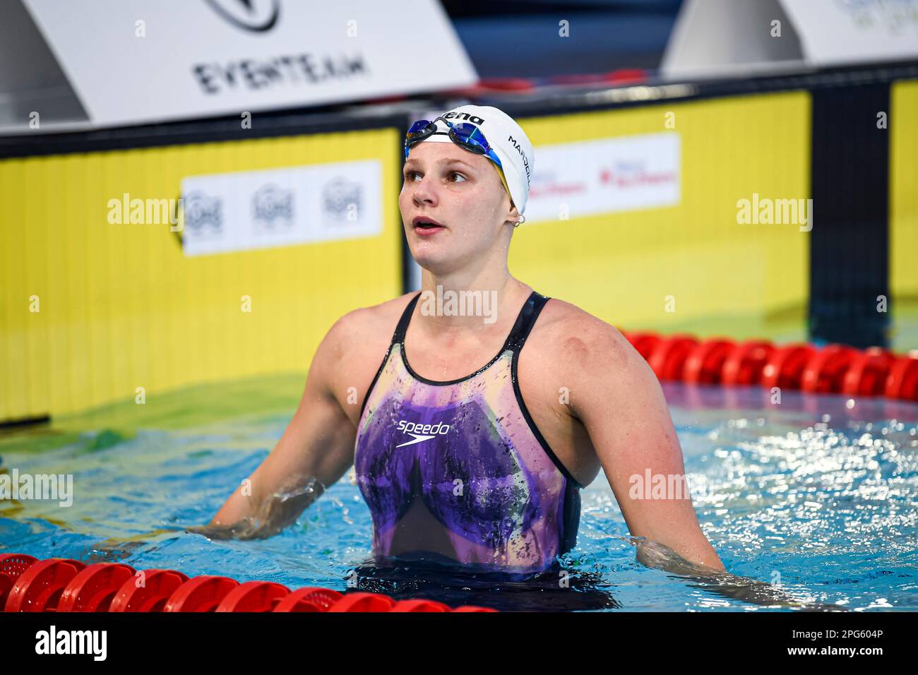 Marie Wattel during a new swimming competition, the Giant Open on March ...