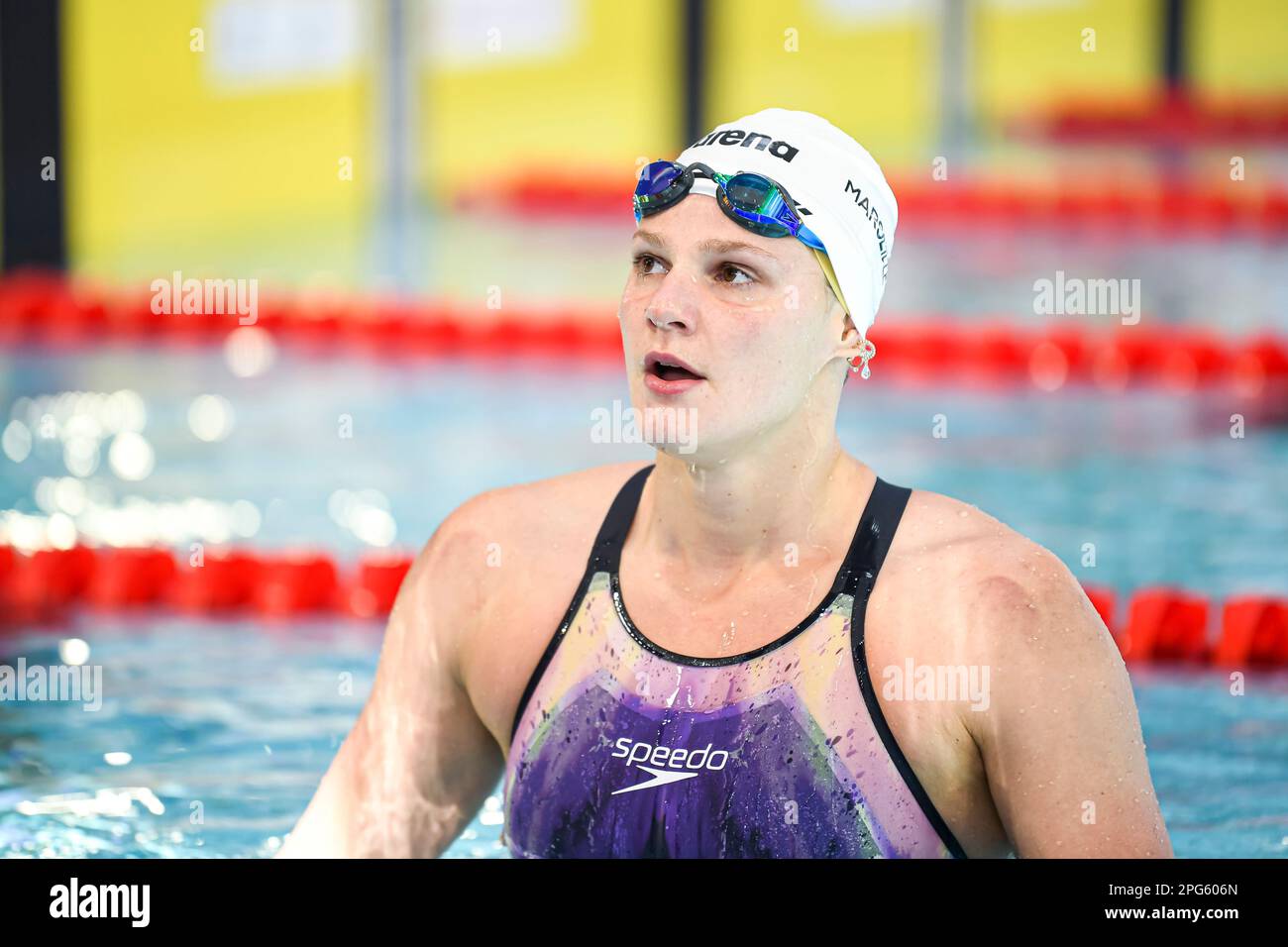 Marie Wattel during a new swimming competition, the Giant Open on March ...