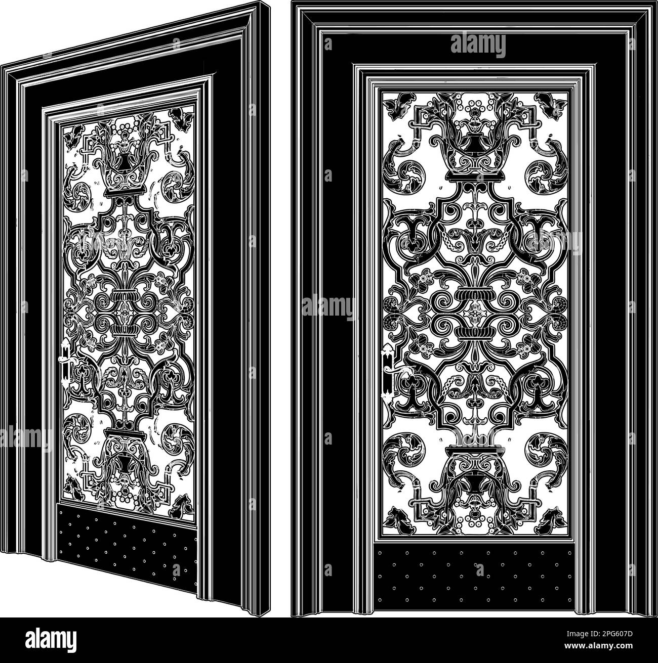 Door Vector. Illustration Isolated On White Background. A vector ...