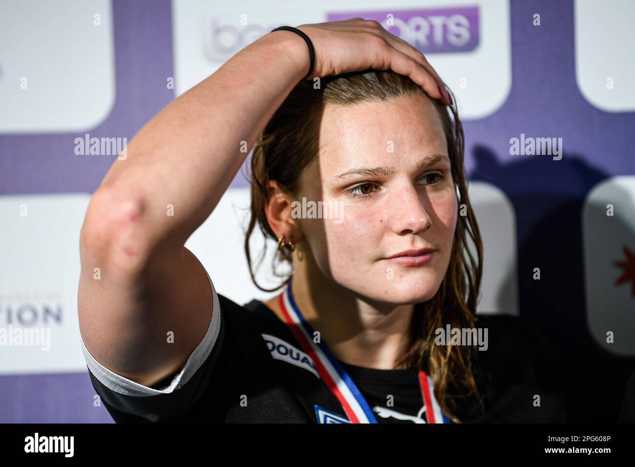 Marie Wattel during a new swimming competition, the Giant Open on March ...