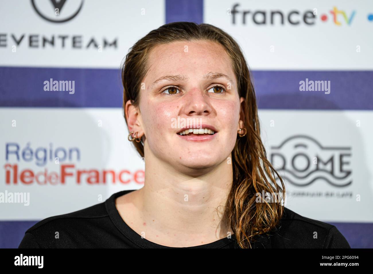 Marie Wattel during a new swimming competition, the Giant Open on March ...