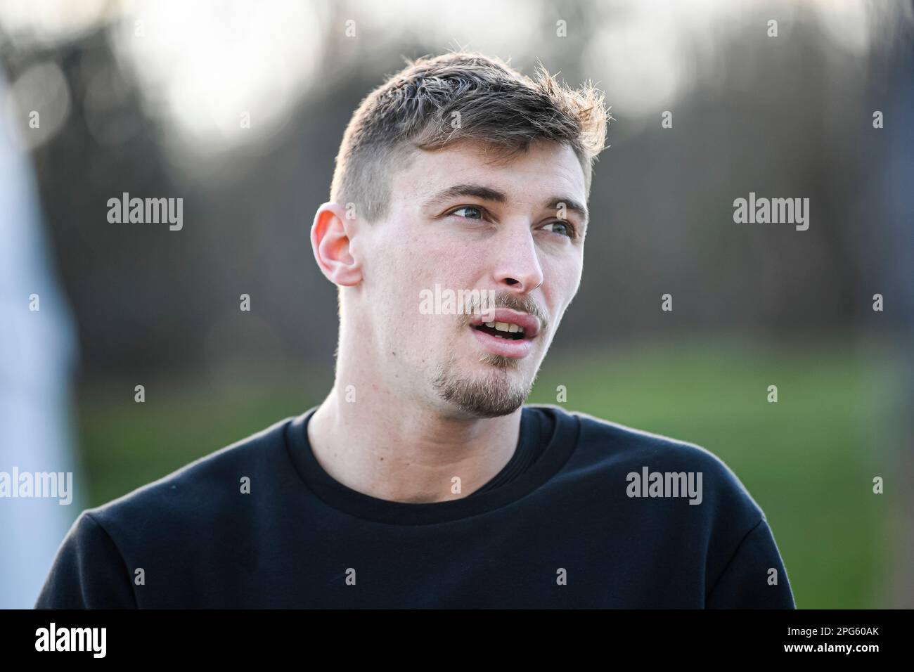 Maxime Grousset during a new swimming competition, the Giant Open on ...