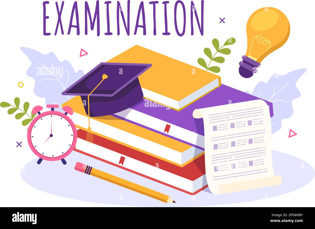 Examination Paper Illustration with Online Exam, Form, Papers Answers ...