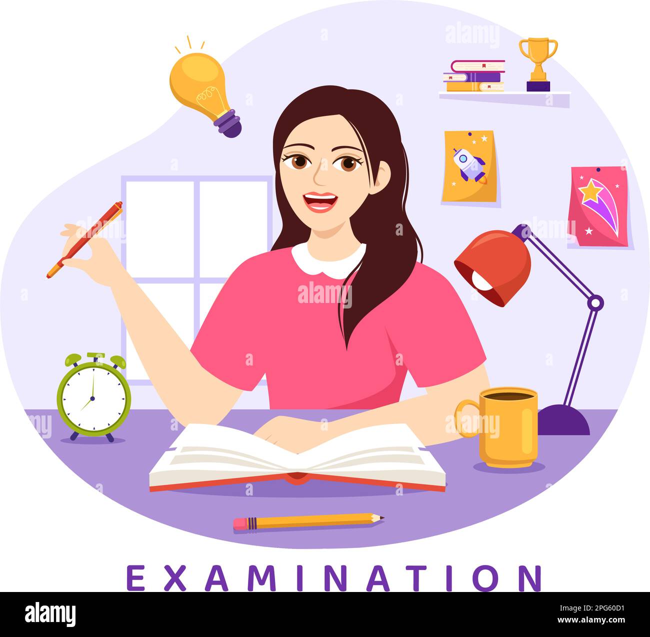 Examination Paper Illustration with Online Exam, Form, Papers Answers ...