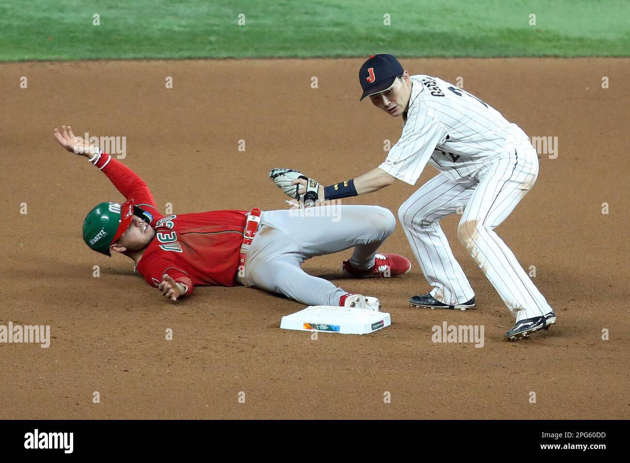 Miami, United States. 20th Mar, 2023. Mexico's Alan Trejo (13) is ...