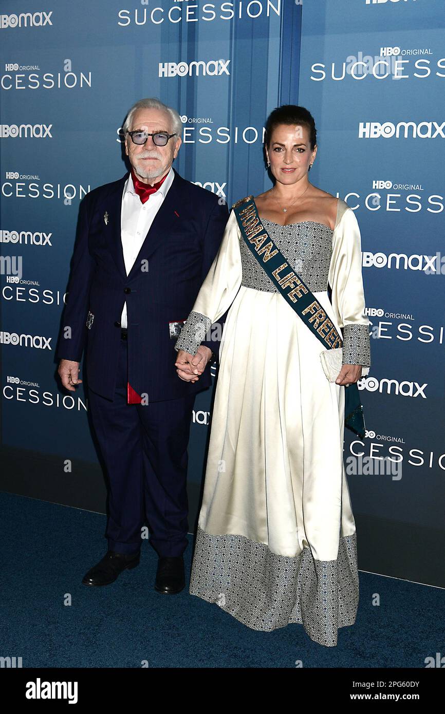 Brian Cox and wife Nicole Cox attend HBO's "Succession" red carpet ...