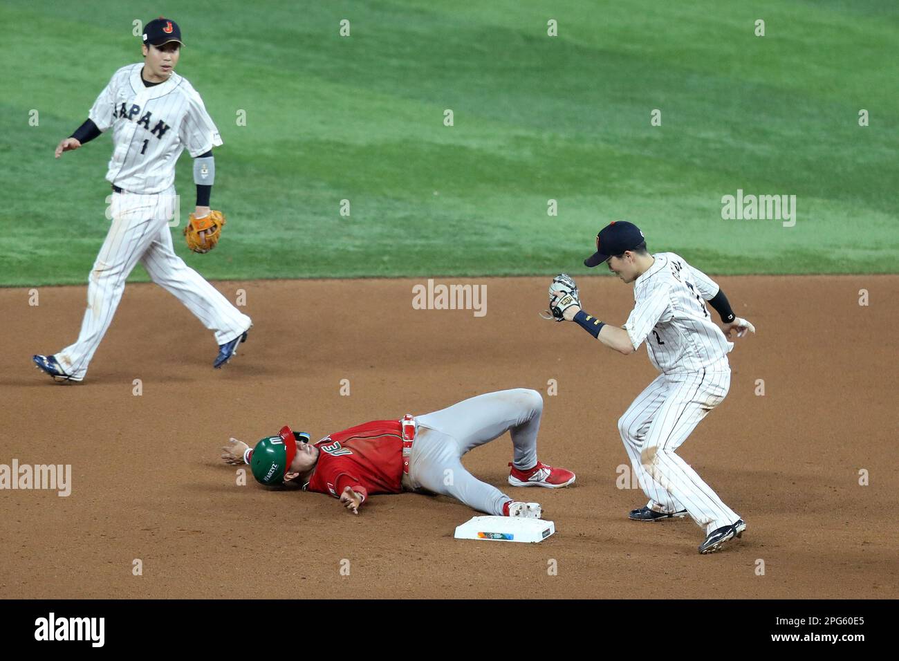 Miami, United States. 20th Mar, 2023. Mexico's Alan Trejo (13) is ...