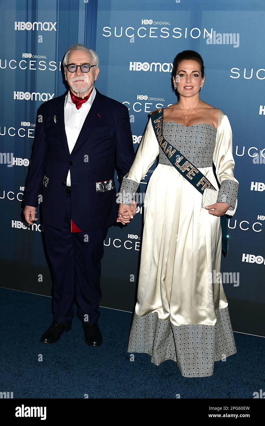 Brian Cox and wife Nicole Cox attend HBO's "Succession" red carpet ...