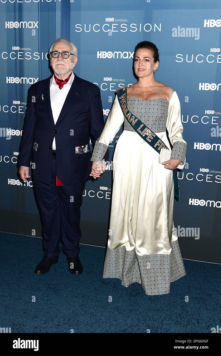 Brian Cox and wife Nicole Cox attend HBO's "Succession" red carpet ...
