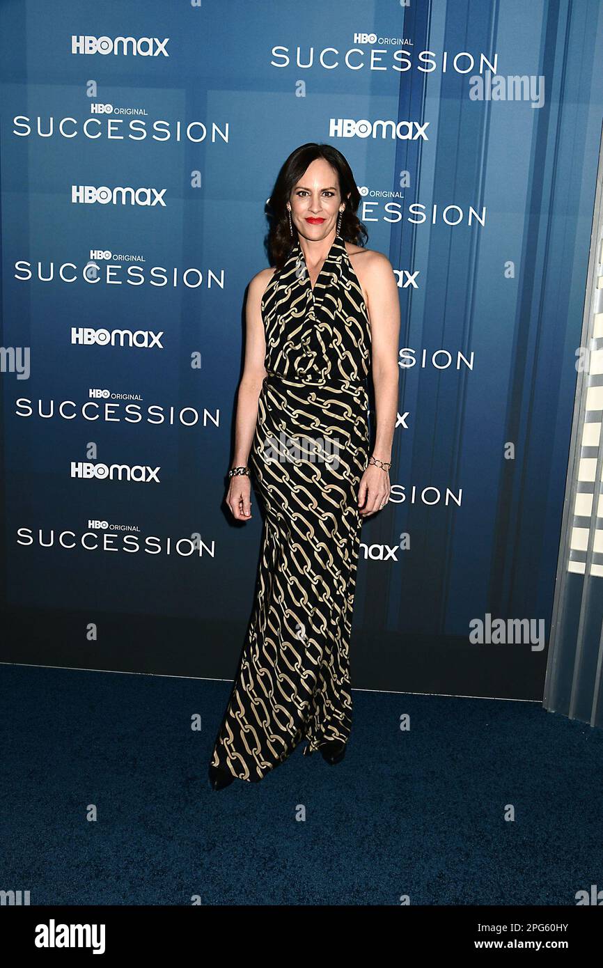 Annabeth Gish attends HBO's "Succession" red carpet premiere for the ...
