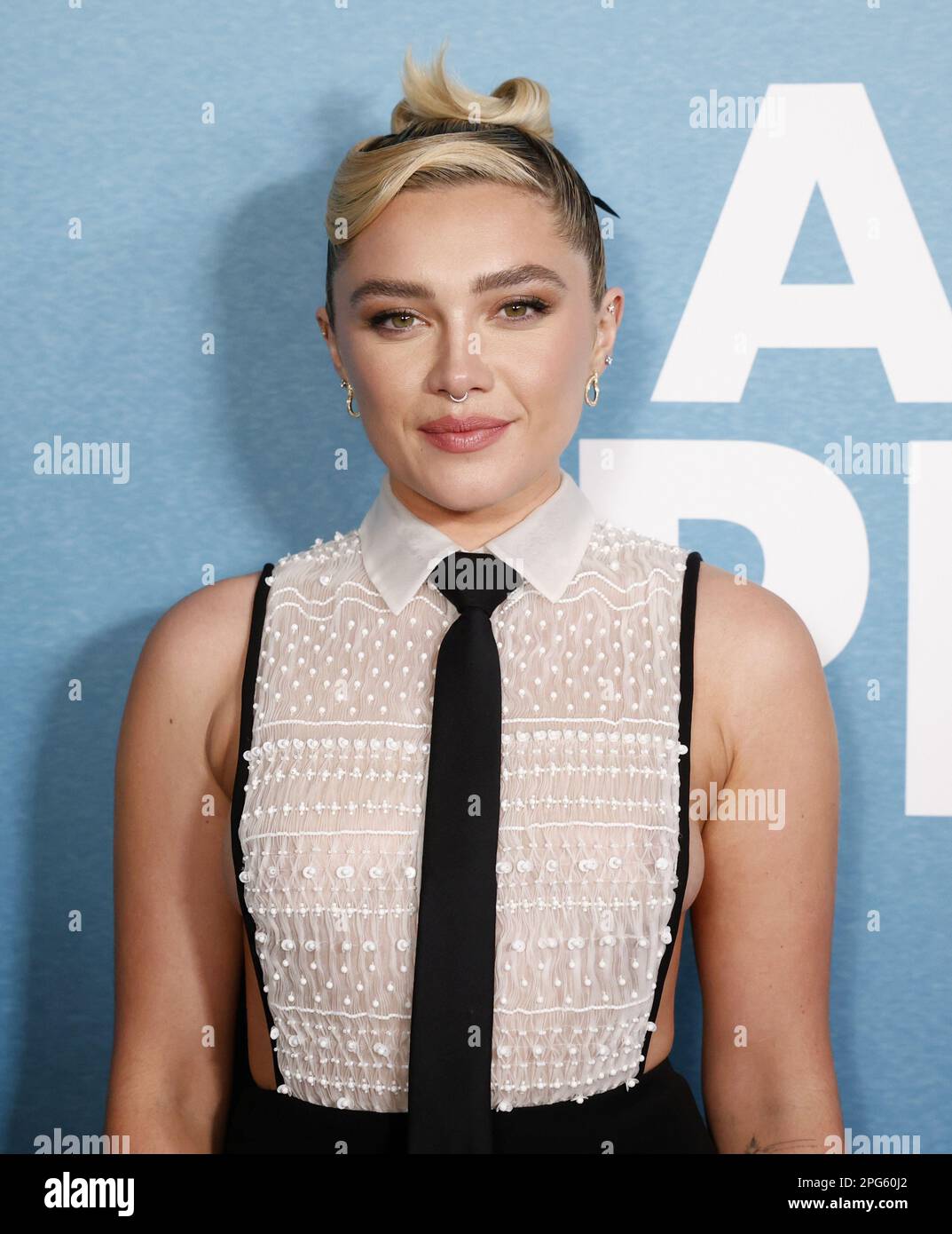 New York, United States. 20th Mar, 2023. Florence Pugh arrives on the ...