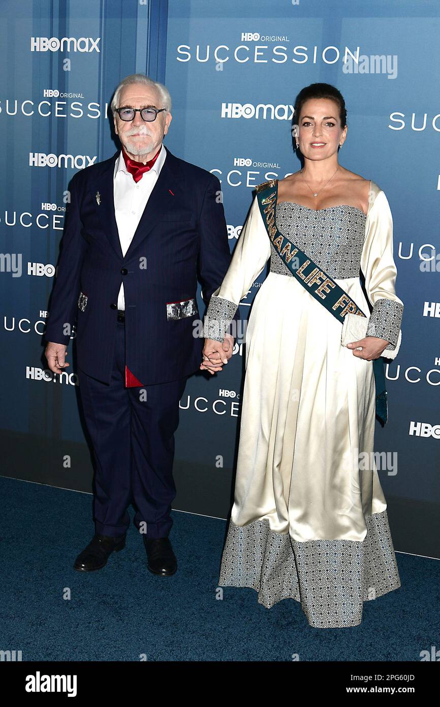 Brian Cox and wife Nicole Cox attend HBO's "Succession" red carpet ...