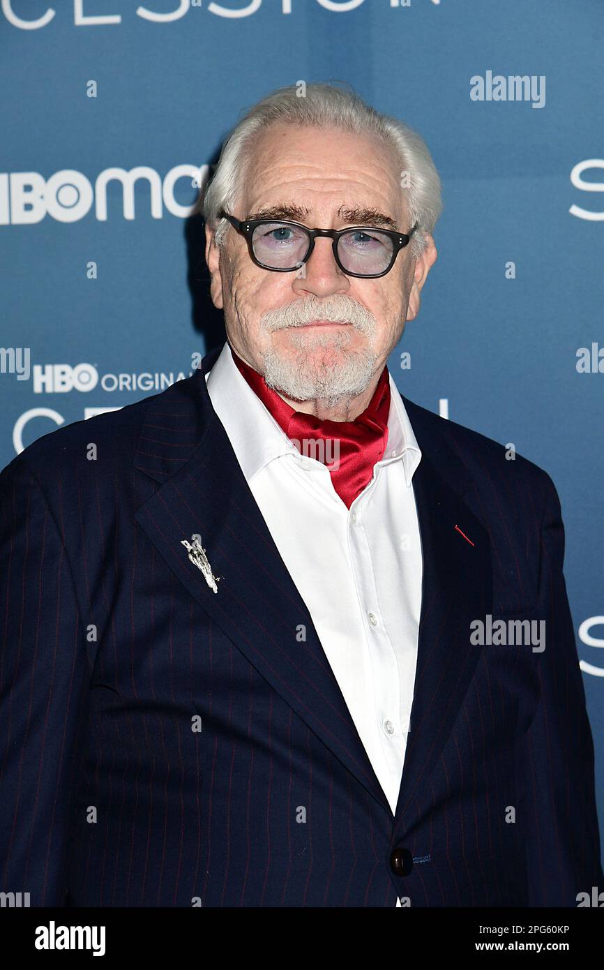 Brian Cox attend HBO's "Succession" red carpet premiere for the final ...
