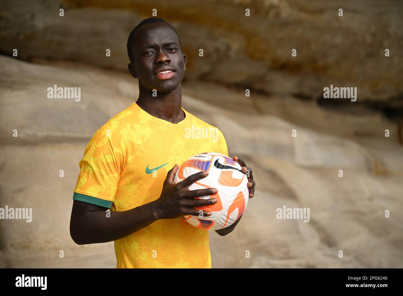 Socceroos player and current Young Australian of the Year, Awer Mabil ...