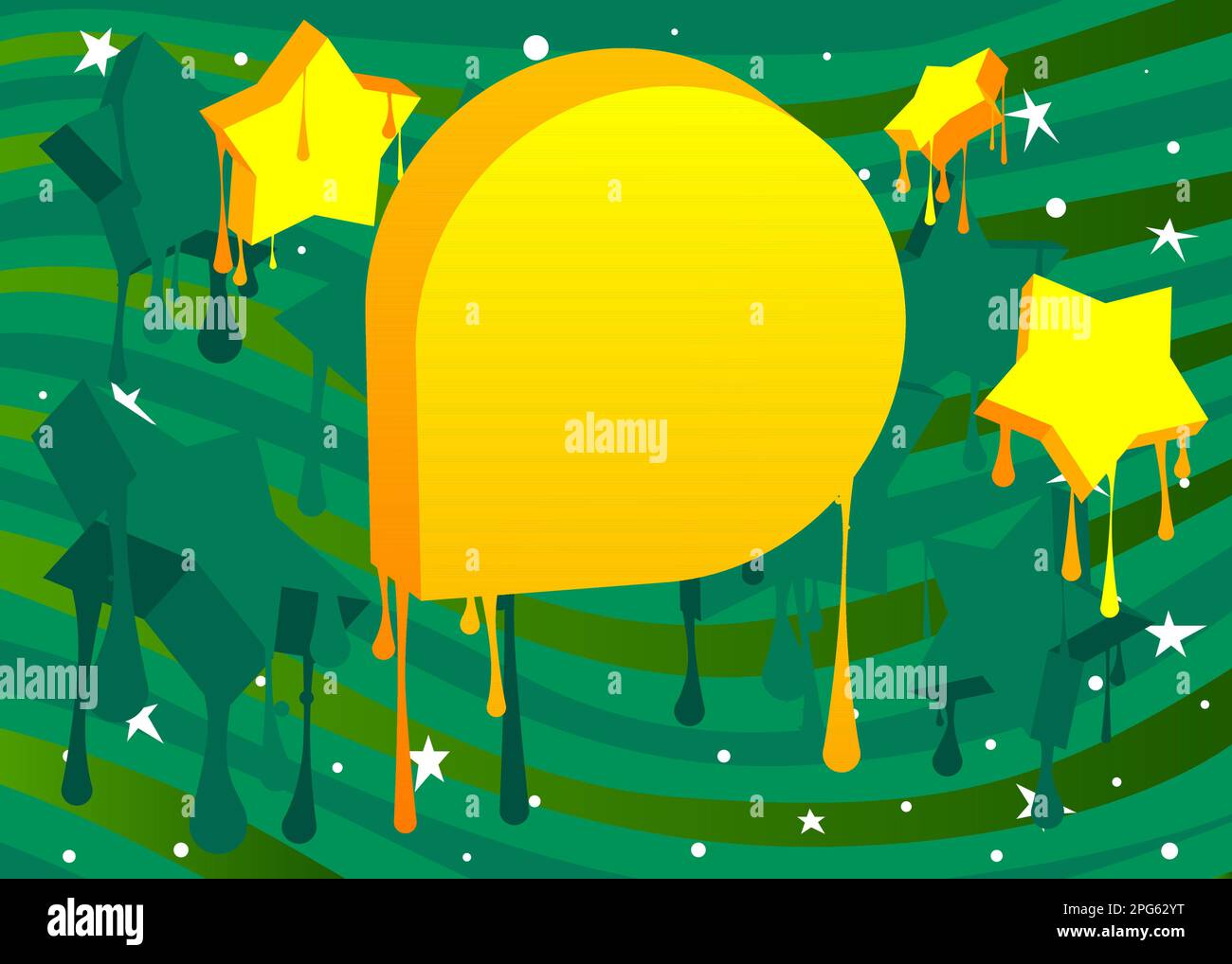 Graffiti Background. Abstract green and yellow modern street art speech ...